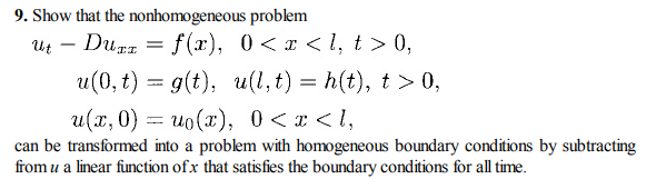 Solved 9. Show that the nonhomogeneous problem | Chegg.com
