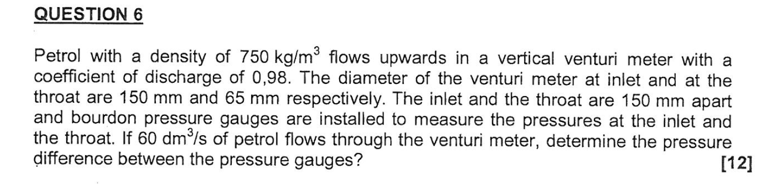 Solved Petrol with a density of 750 kg/m3 flows upwards in a | Chegg.com