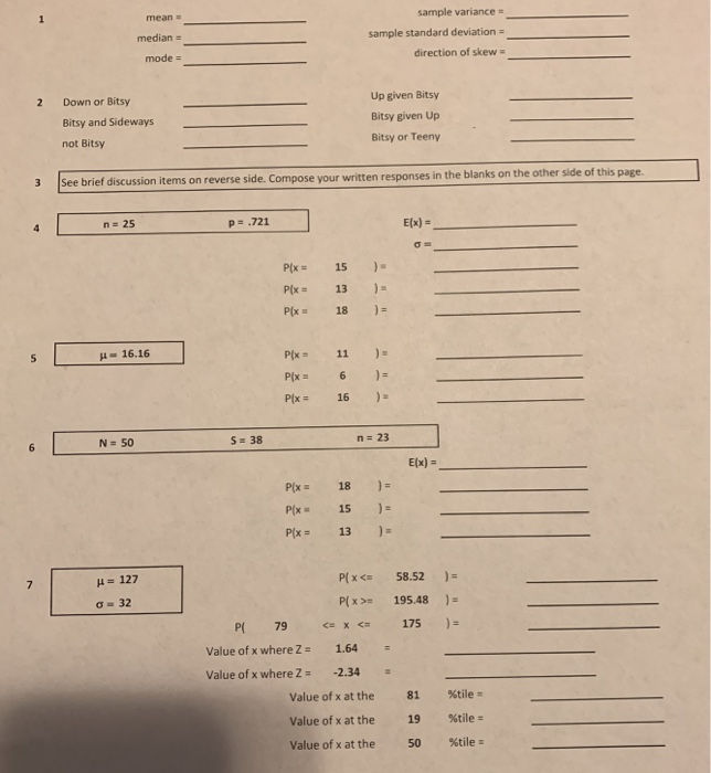 Solved Instructions: Respond to each item using the data on | Chegg.com
