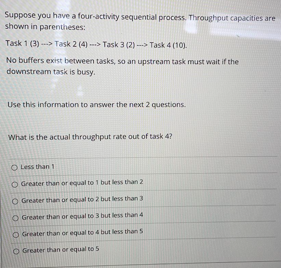 Solved Suppose you have a four-activity sequential process. | Chegg.com