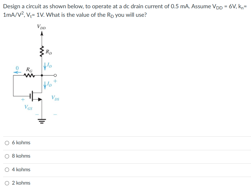 Solved Design a circuit as shown below, to operate at a dc | Chegg.com
