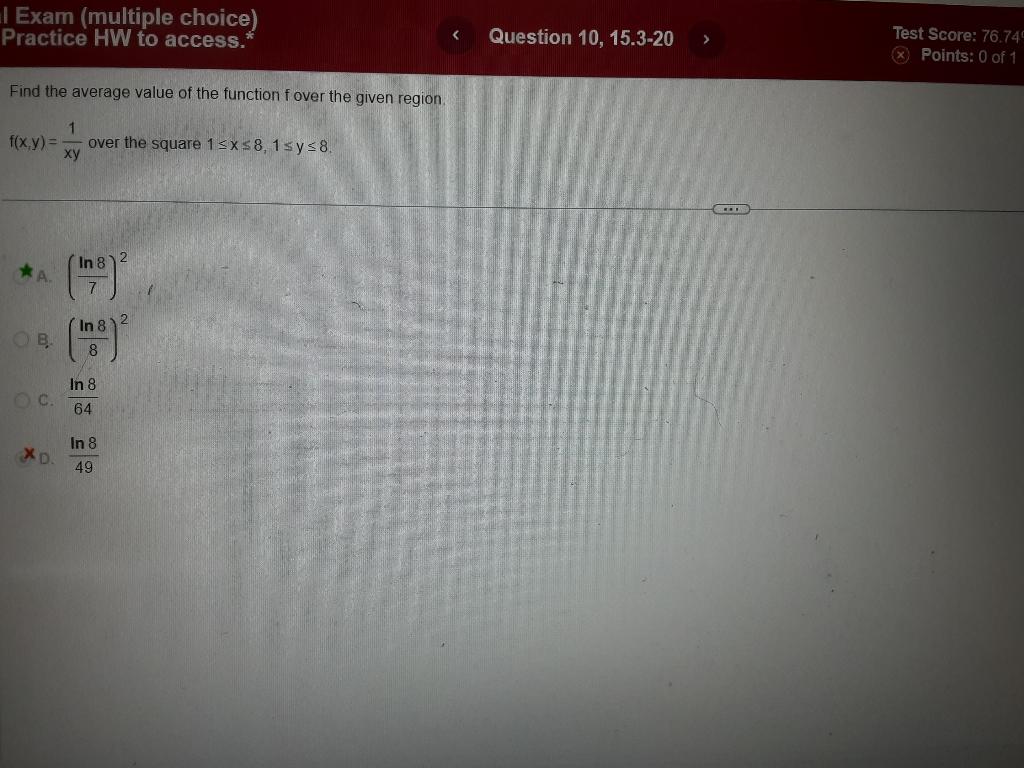 Solved Find the average value of the function f over the | Chegg.com