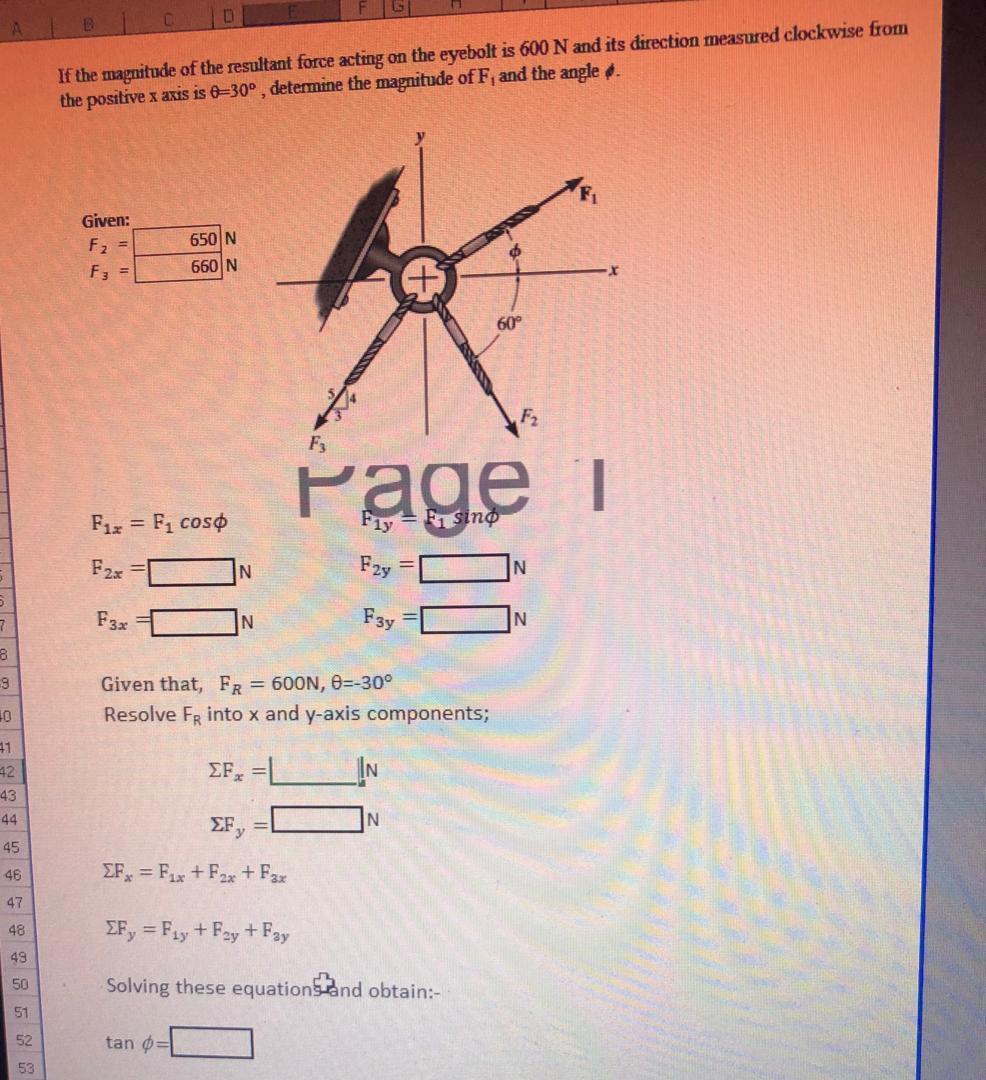 Solved If The Magnitude Of The Resultant Force Acting On The Chegg