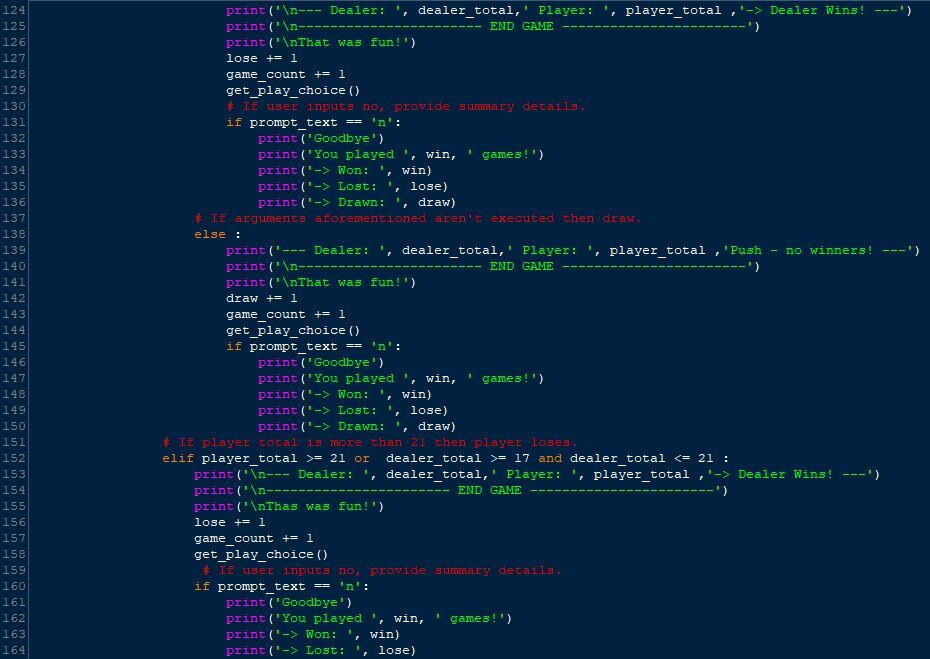 Solved Blackjack Python Help I'm seeking some help with my | Chegg.com