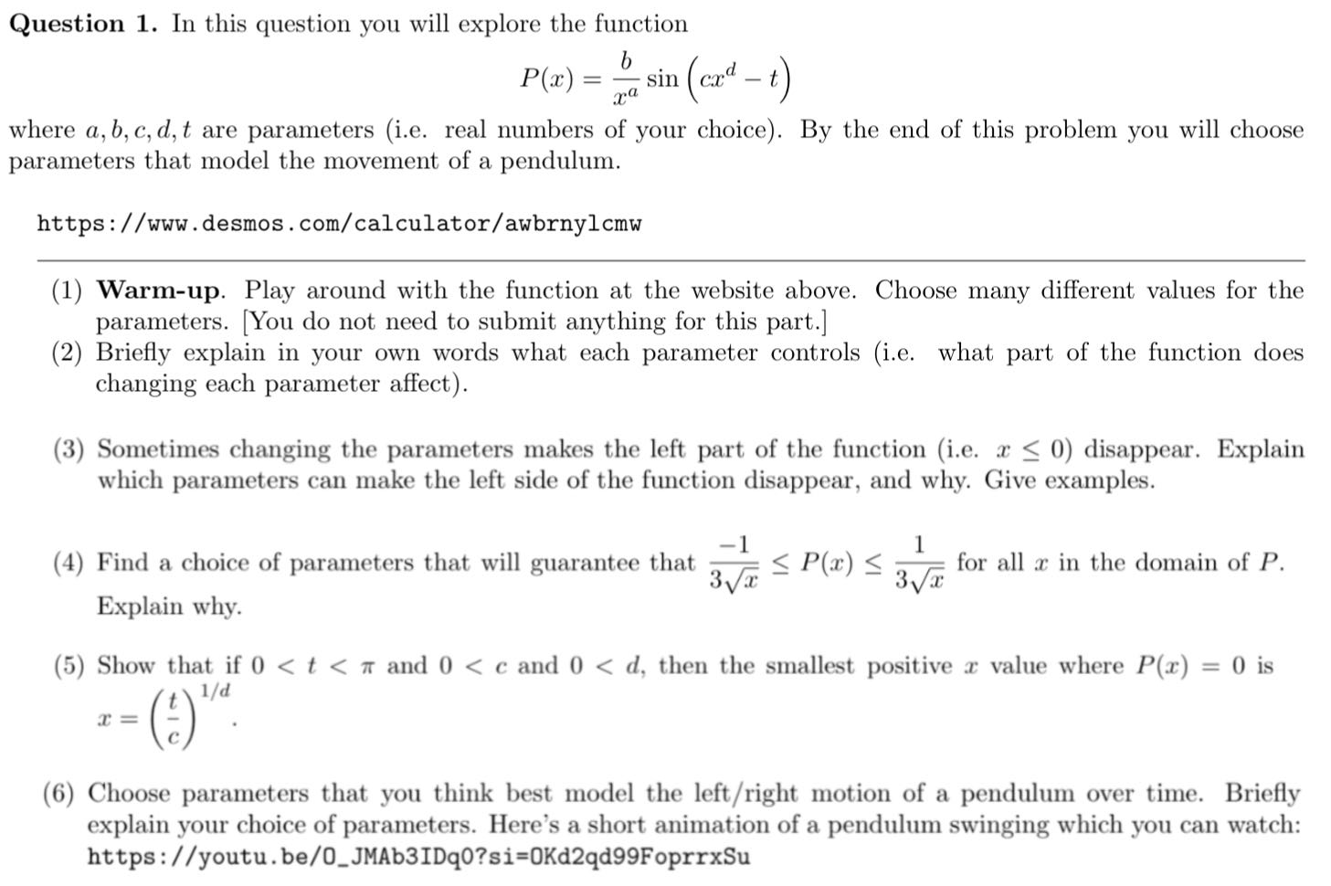 Solved Question 1. ﻿In this question you will explore the | Chegg.com