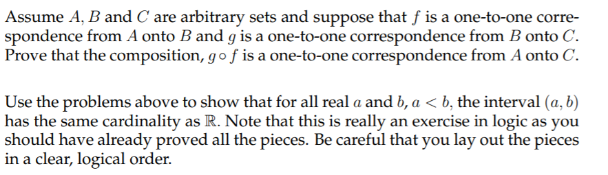 Solved Assume A, B and C are arbitrary sets and suppose that | Chegg.com