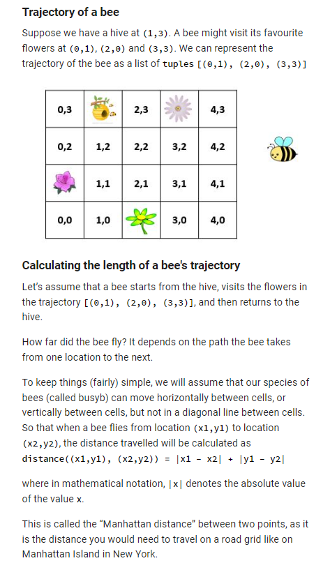Solved Trajectory of a bee Suppose we have a hive at (1,3). | Chegg.com