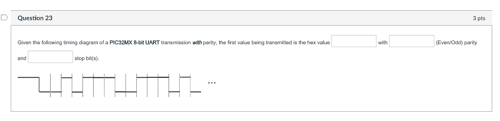 Solved Question 23 3 pts Given the following timing diagram | Chegg.com