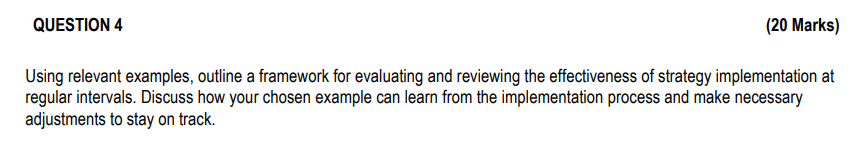 Solved Using relevant examples, outline a framework for | Chegg.com