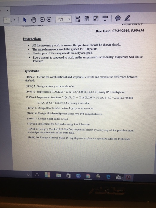 Solved 1. Define the combinational and sequential circuits | Chegg.com
