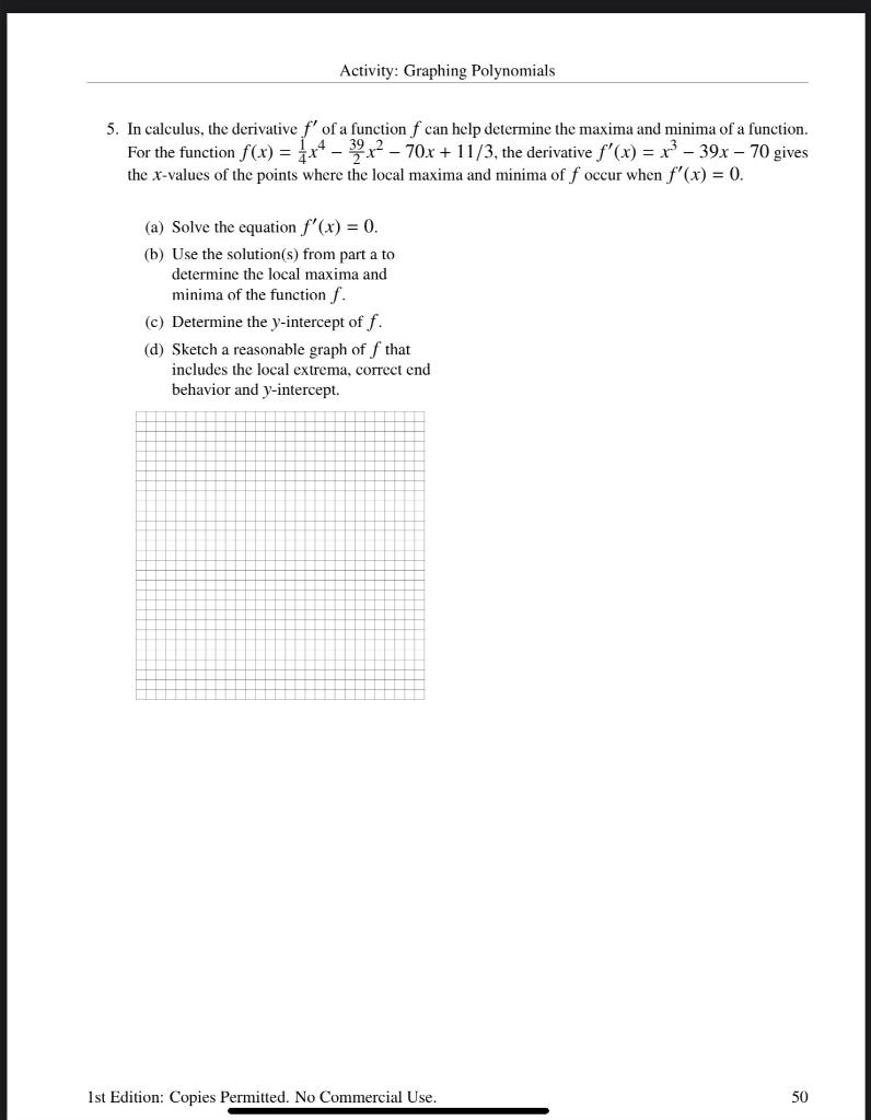Solved 5. In calculus, the derivative f′ of a function f can | Chegg.com