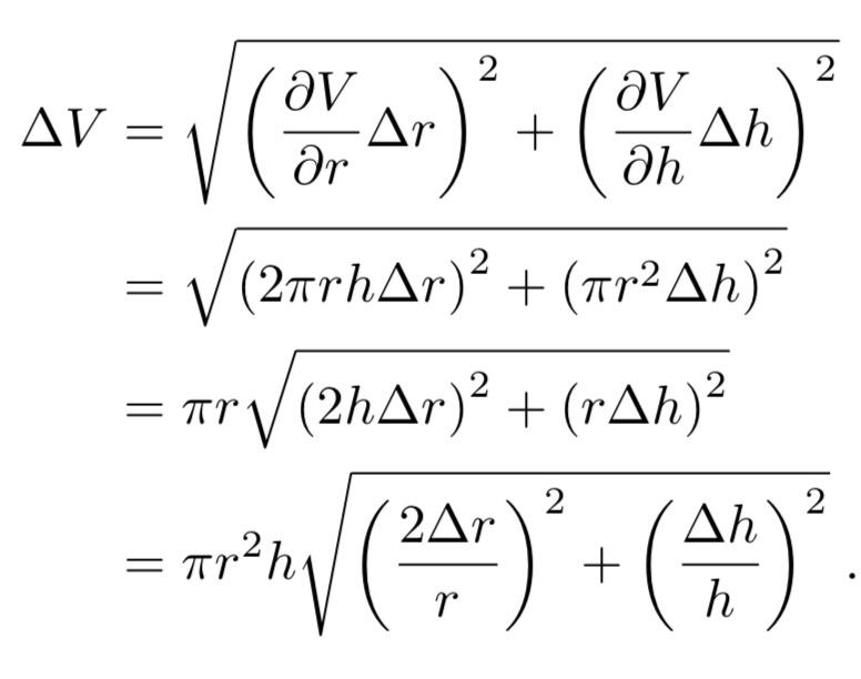 Solved A.) using the equation above find the uncertainty of | Chegg.com