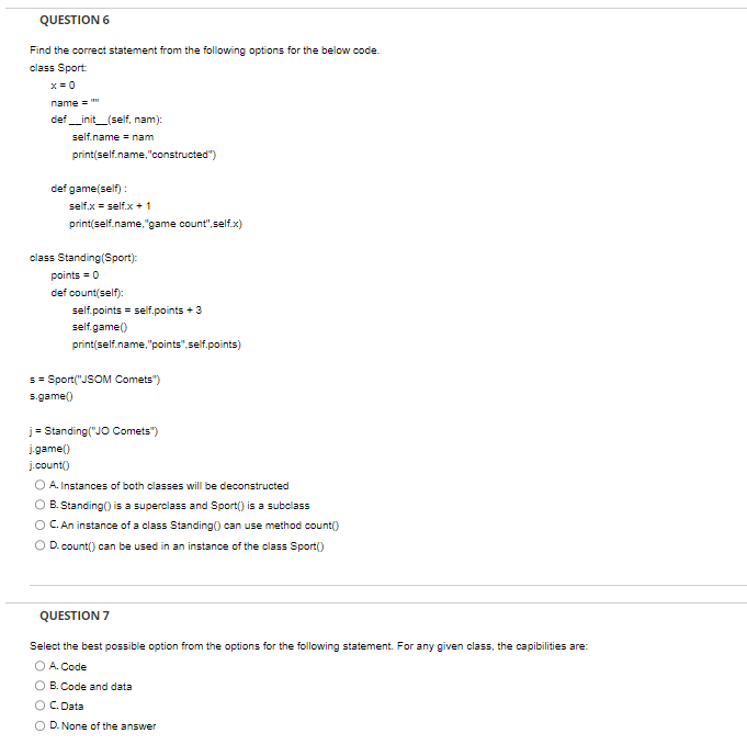 Solved Find the correct statement from the following options | Chegg.com