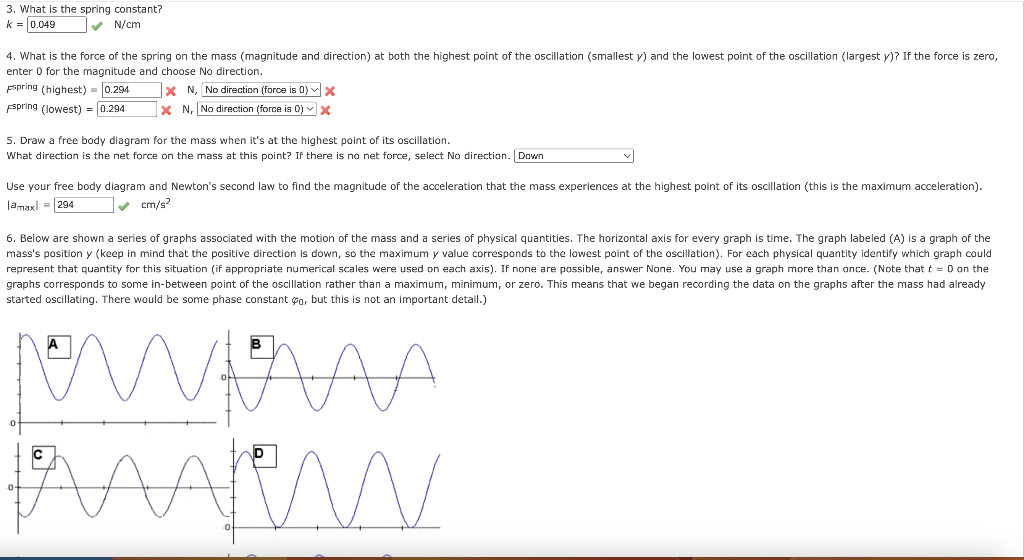 Solved A mass hanging from a vertical spring is somewhat | Chegg.com