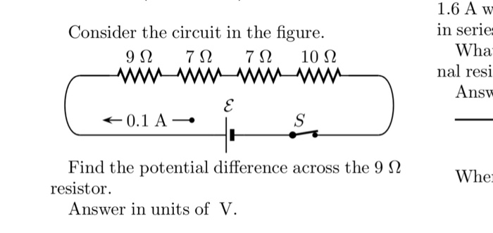 Solved Find the potential difference across the 9 Ω | Chegg.com