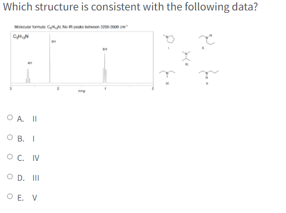 Solved Which structure is consistent with the following | Chegg.com