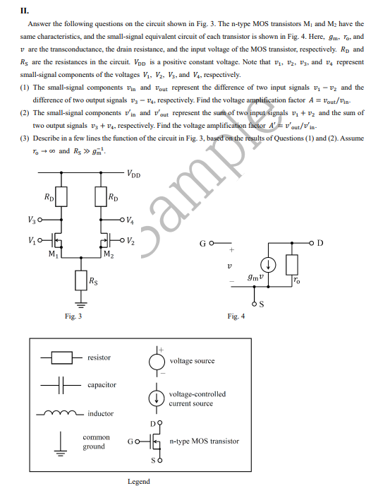 Solved II. Answer the following questions on the circuit | Chegg.com