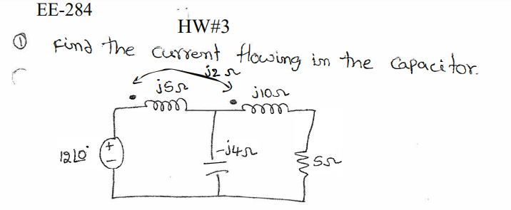 Solved HW#3 (1) Find the current flowina in the capacitor. | Chegg.com