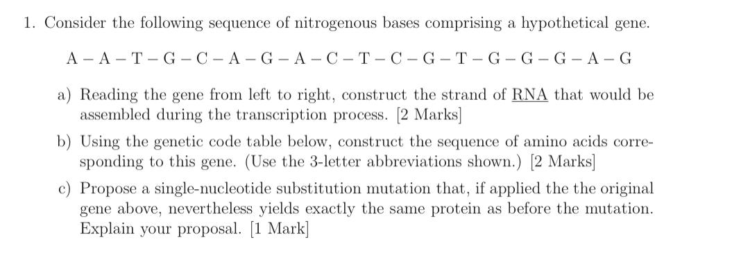 Solved 1. Consider the following sequence of nitrogenous | Chegg.com