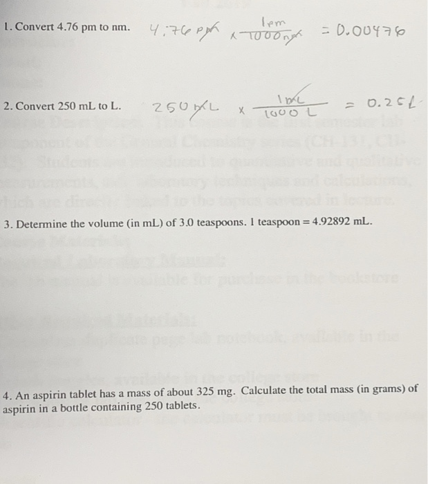 Solved 1 Convert 4 76 Pm To Nm 4 76 Per Tour On 0 00476 Chegg