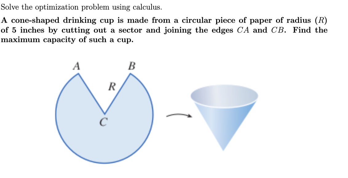 Solved Solve the optimization problem using calculus. A | Chegg.com