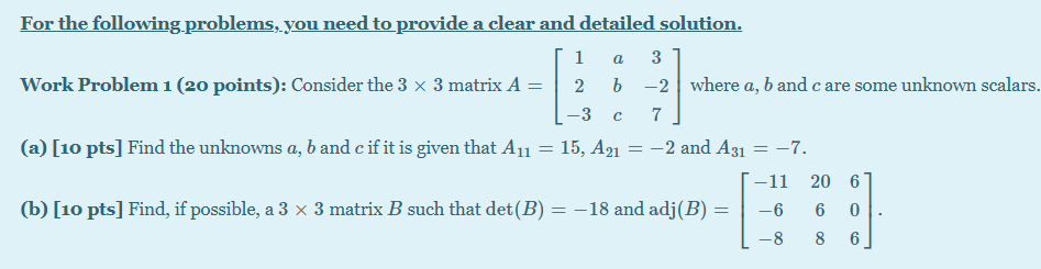 Solved a с For the following problems, you need to provide a | Chegg.com