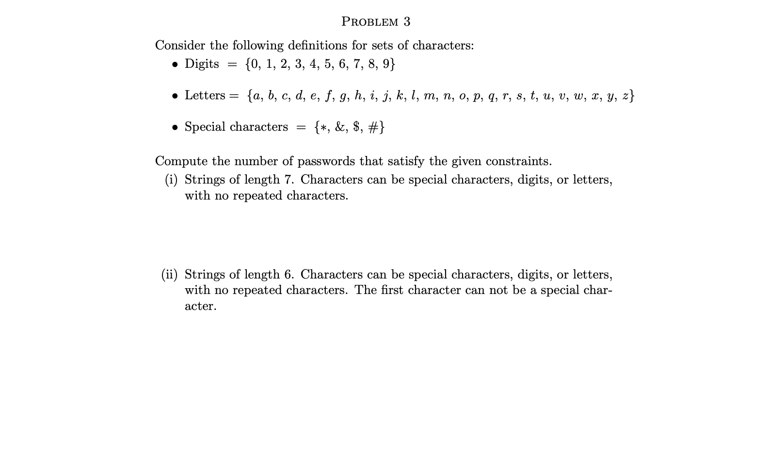 Solved Consider the following definitions for sets of | Chegg.com