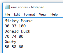 Solved Problem: Create a program that will read 3 students’ | Chegg.com