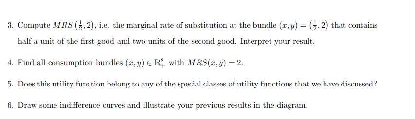 Solved Exercise 5 - Utility and the MRS Suppose Brett's | Chegg.com