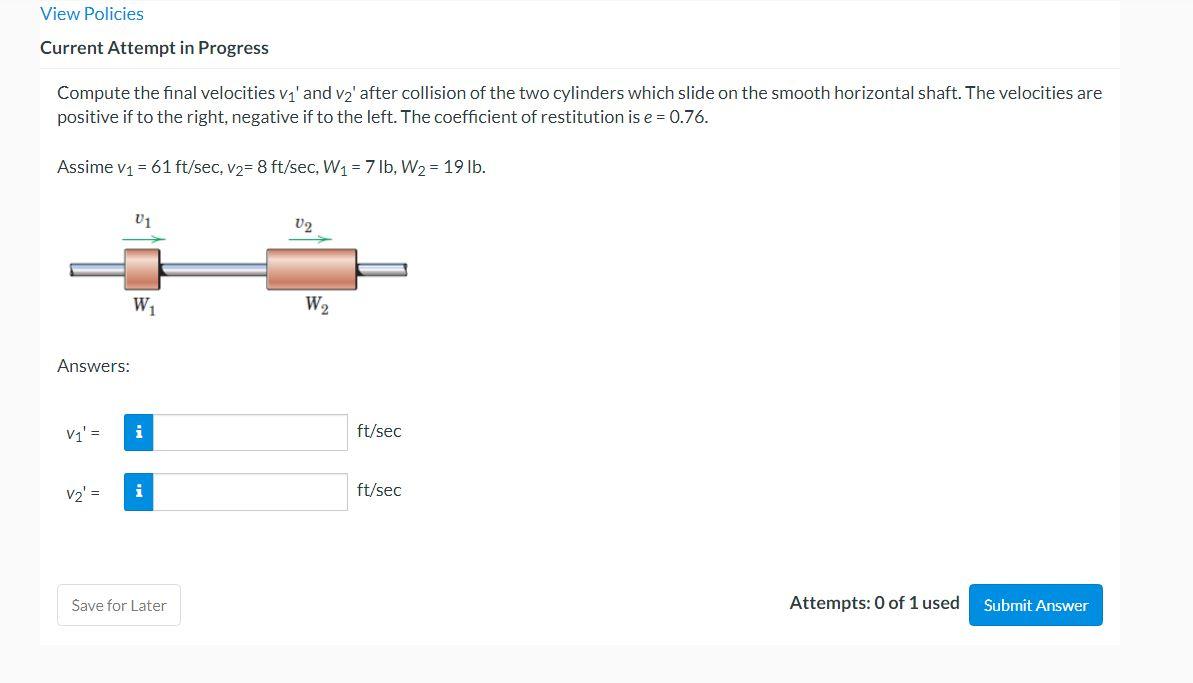 Solved Compute the final velocities v1' and v2' after | Chegg.com