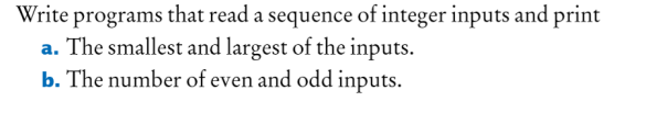 Solved Write Programs That Read A Sequence Of Integer Inputs