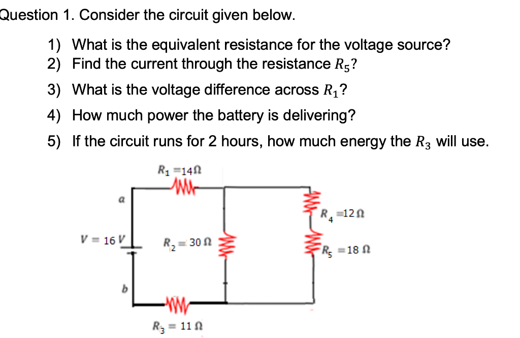 Solved Question 1. Consider the circuit given below. 1) What | Chegg.com