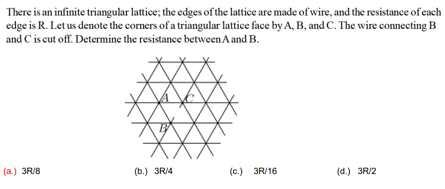 Solved There Is An Infinite Triangular Lattice The Edges Of