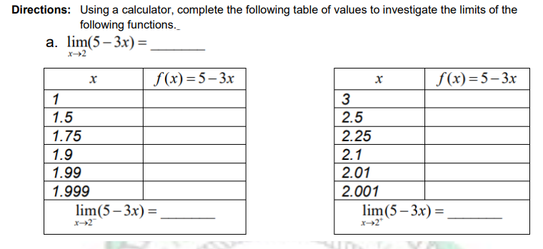 Solved Directions: Using a calculator, complete the | Chegg.com