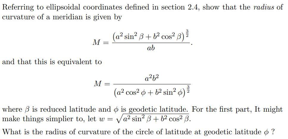 Solved Referring to ellipsoidal coordinates defined in | Chegg.com