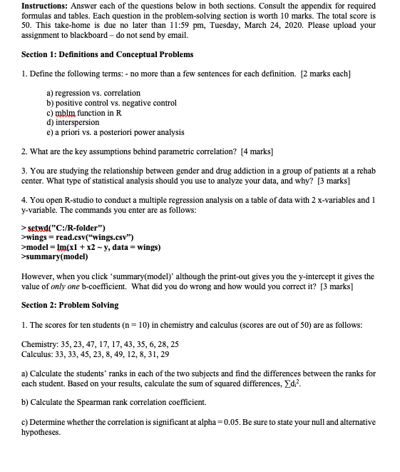 Solved Instructions: Answer each of the questions below in | Chegg.com
