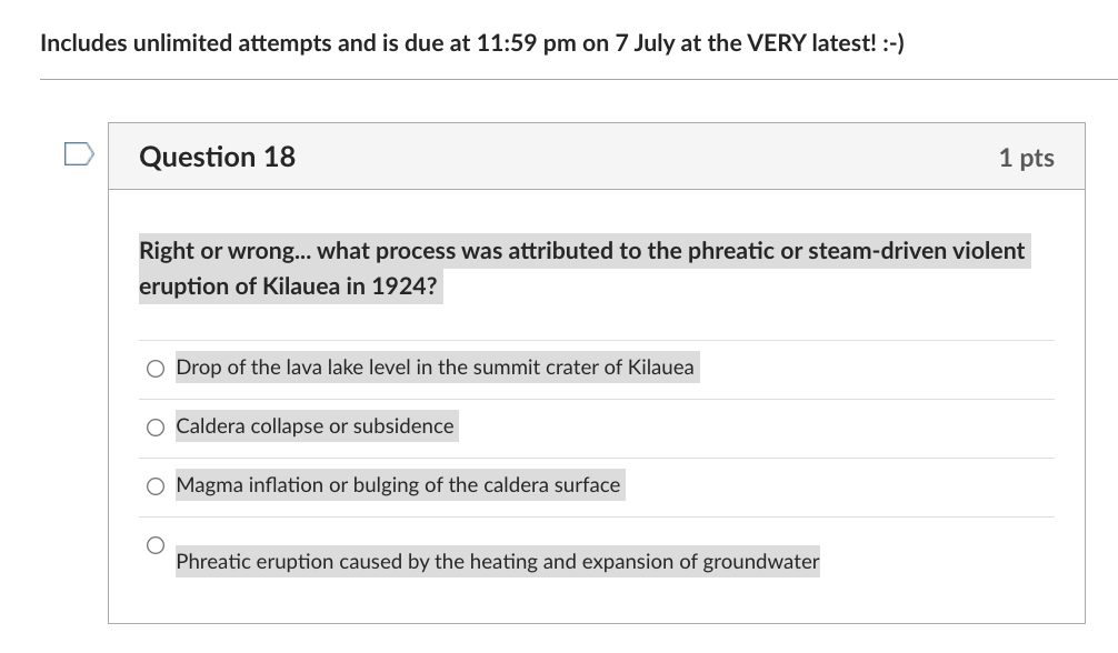 Solved Includes unlimited attempts and is due at 11:59 ﻿pm | Chegg.com