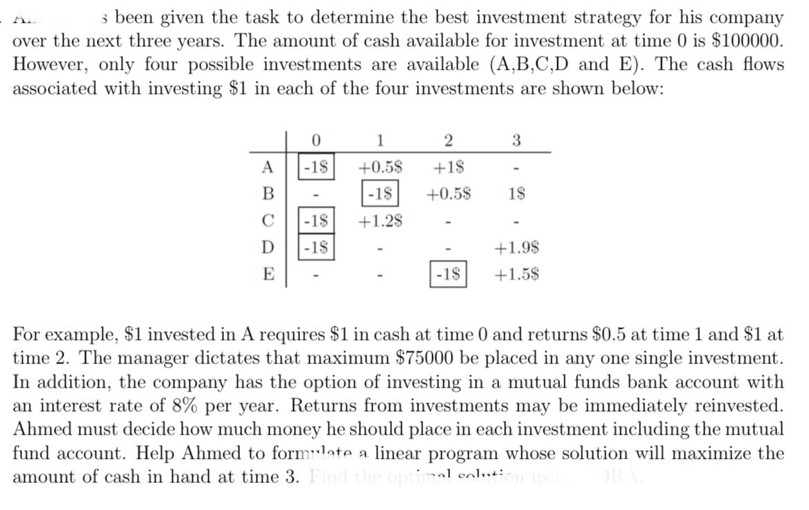 Solved Solve with steps 1-Decision variables 2-Objective | Chegg.com