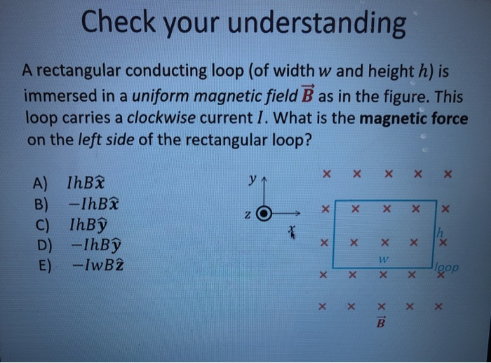 Solved Check your understanding A rectangular conducting | Chegg.com