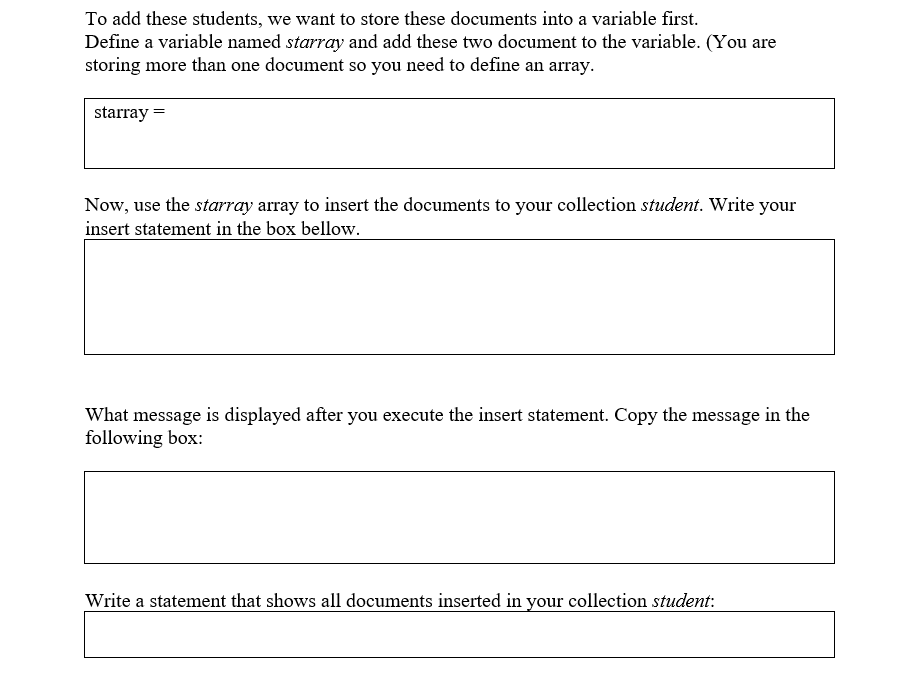 Solved Tasks 1. In this question you create a new database | Chegg.com