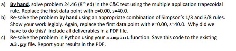 Solved a) By hand, solve problem 24.46(8th ed) in the C\&C | Chegg.com