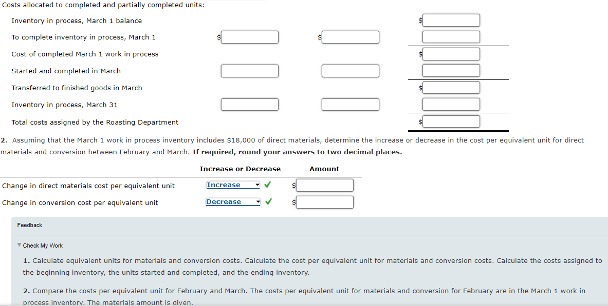 Solved \begin{tabular}{l} Costs \\ \hline Cost per | Chegg.com