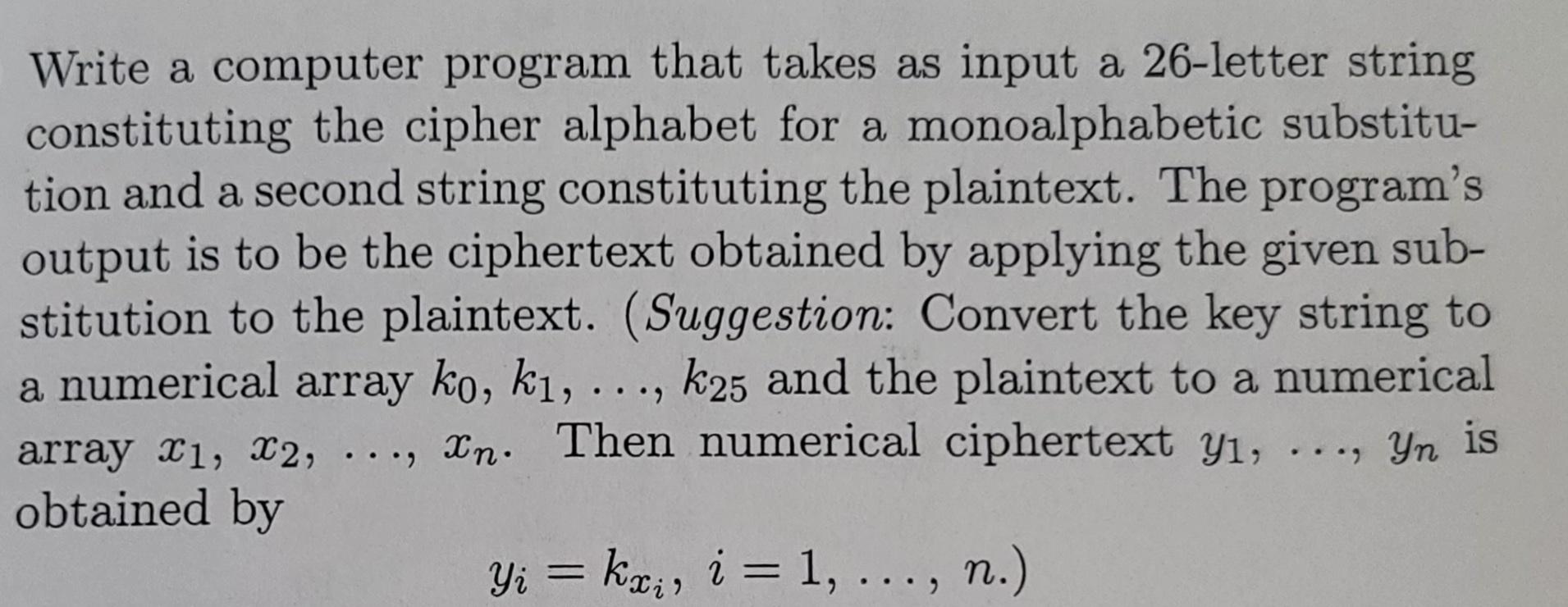 Solved Write a computer program that takes as input a | Chegg.com