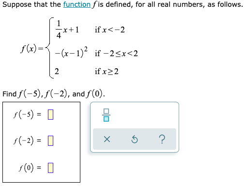 Solved Suppose that the function f is defined, for all real | Chegg.com