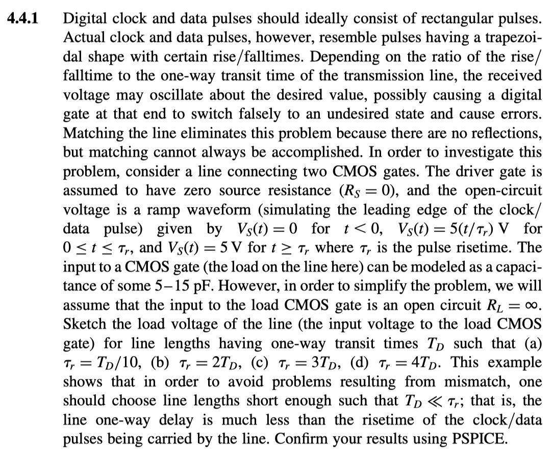 4.4.1 Digital clock and data pulses should ideally | Chegg.com