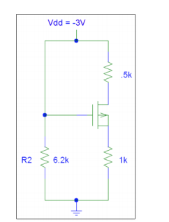 Solved Vdd = -3V R2 S 6.2K Element Hand Calculation Vip | Chegg.com