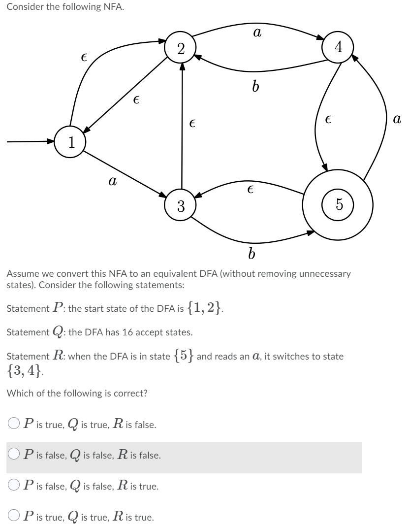 Solved Consider the following NFA. a 2 4 E 6 € E a a 3 5 b | Chegg.com