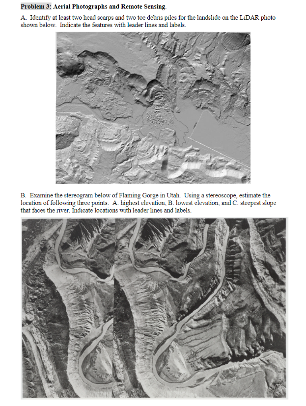 Solved Problem 3: Aerial Photographs and Remote Sensing. A. | Chegg.com