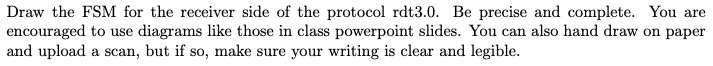 Solved Draw the FSM for the receiver side of the protocol | Chegg.com