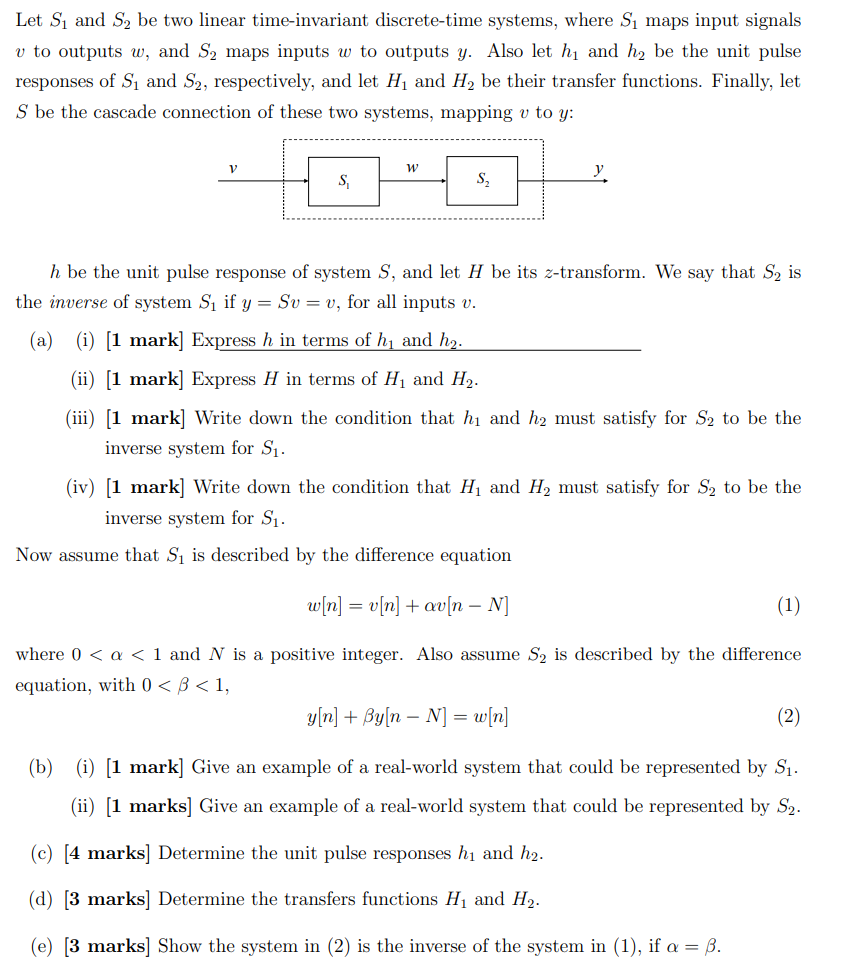 Solved Let S₁ And S₂ Be Two Linear Time Invariant